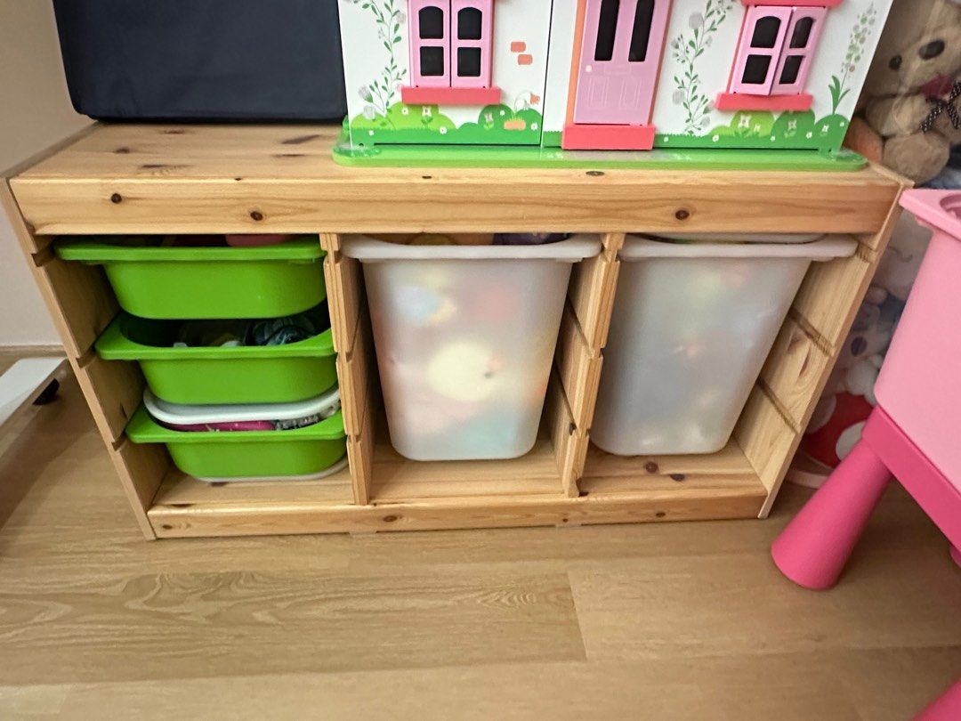 IKEA TROFAST Storage Unit with Bins, Furniture & Home Living, Furniture ...