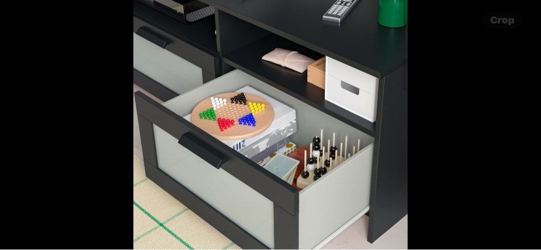 IKEA TV Console - Black, Furniture & Home Living, Furniture, TV ...