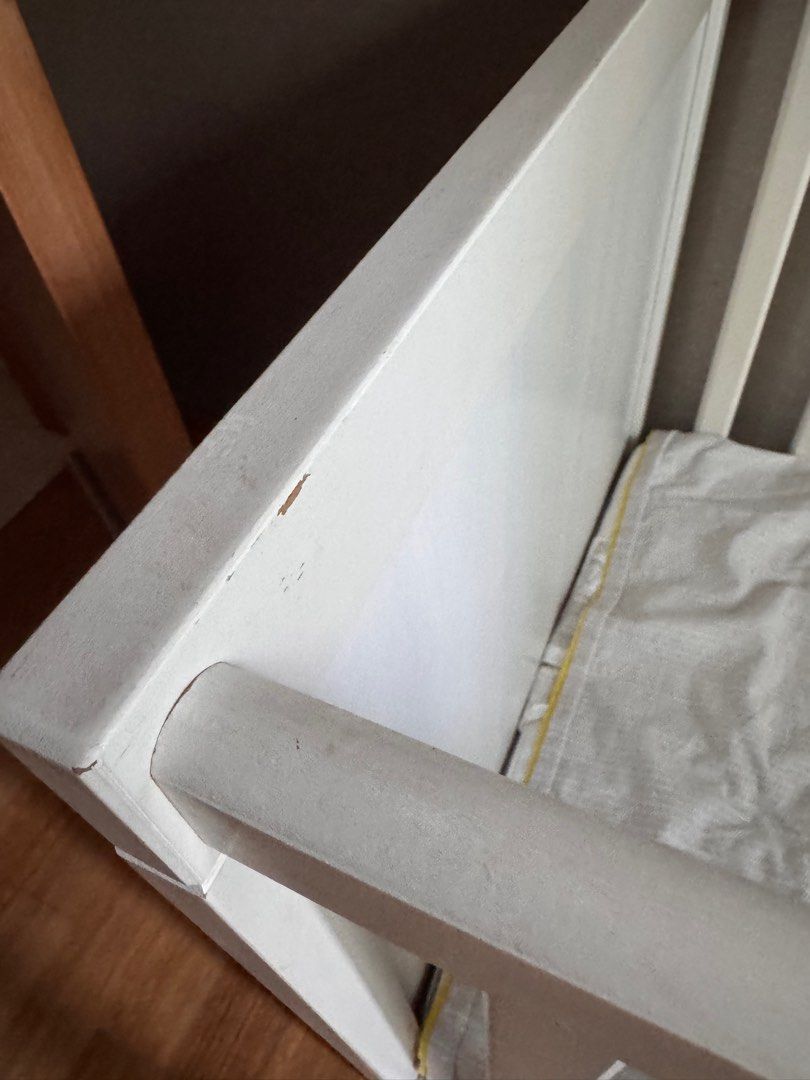 100% WORKING Ikea White Wooden Baby Crib, Babies & Kids, Baby Nursery ...