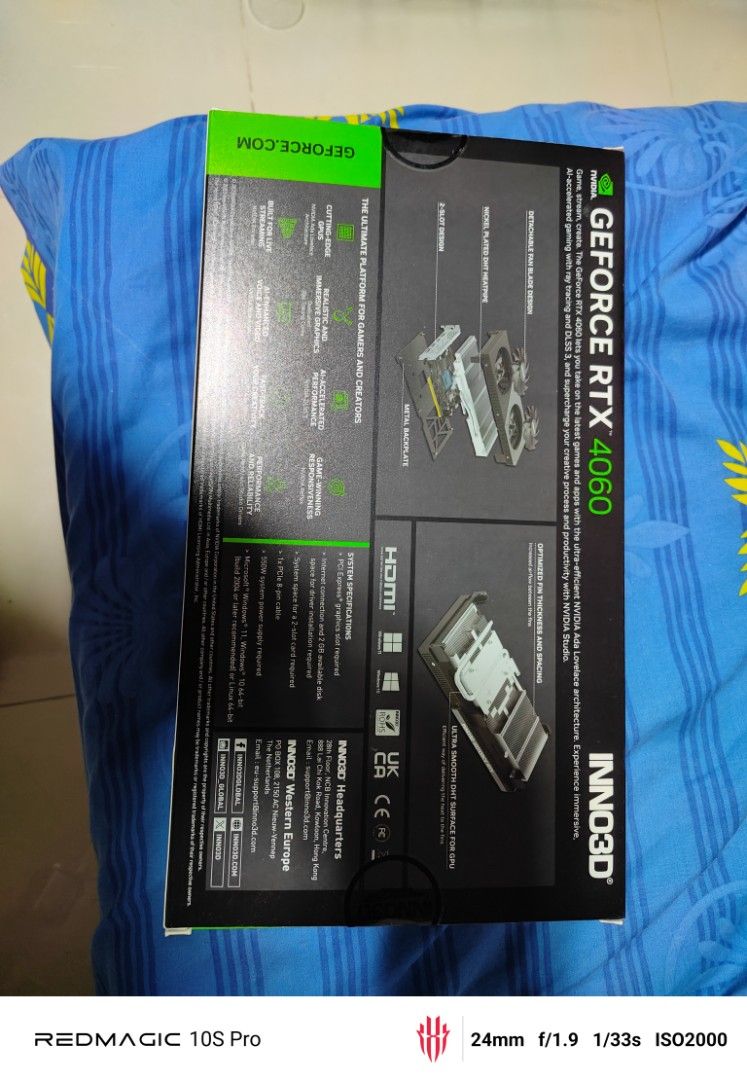 INNO3D GeForce RTX 4060 8GB Graphics Card, Computers & Tech, Parts ...