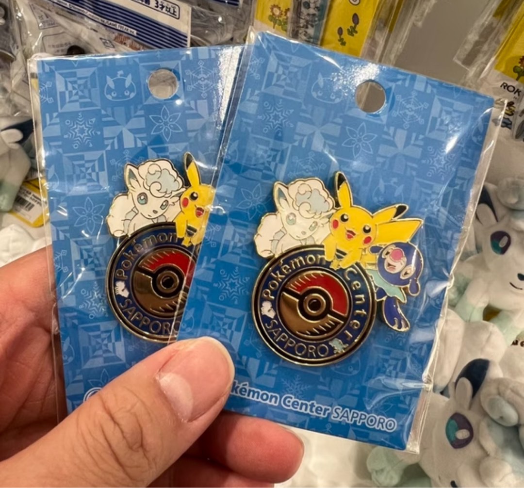 JAPAN POKEMON CENTRE BADGE - HOKKAIDO SAPPORO, KYOTO, TOHOKU, OSAKA ...