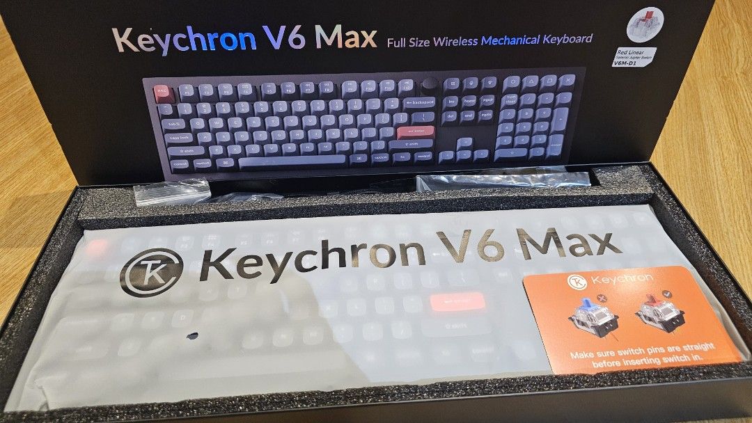 Keychron V6 Max Full Size Wireless Mechanical Keyboard, Computers ...