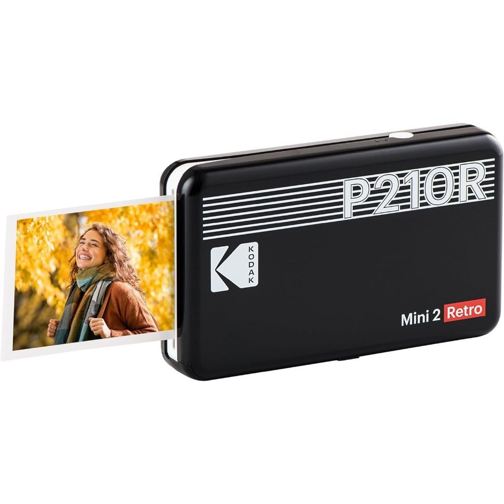 Kodak Mini 2 Retro Portable Photo Printer | Bluetooth 4PASS Dye-Sub | 2 ...
