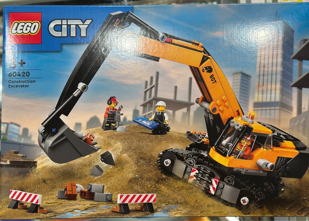 LEGO 樂高 城巿系列 60420 工程挖掘機 LEGO City 60420 Construction Excavator, 興趣及遊戲 ...