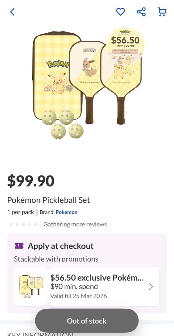 Limited edition Pokemon Pickleball Set, Sports Equipment, Sports ...