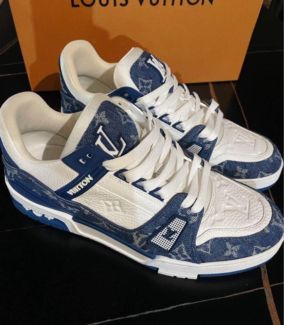 Louis Vuitton LV Trainer Denim Sneakers authentic, Luxury, Sneakers ...