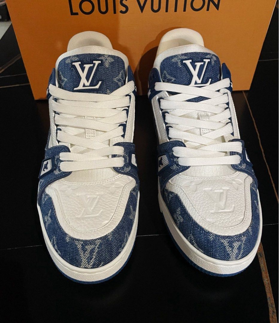 Louis Vuitton LV Trainer Denim Sneakers authentic, Luxury, Sneakers ...