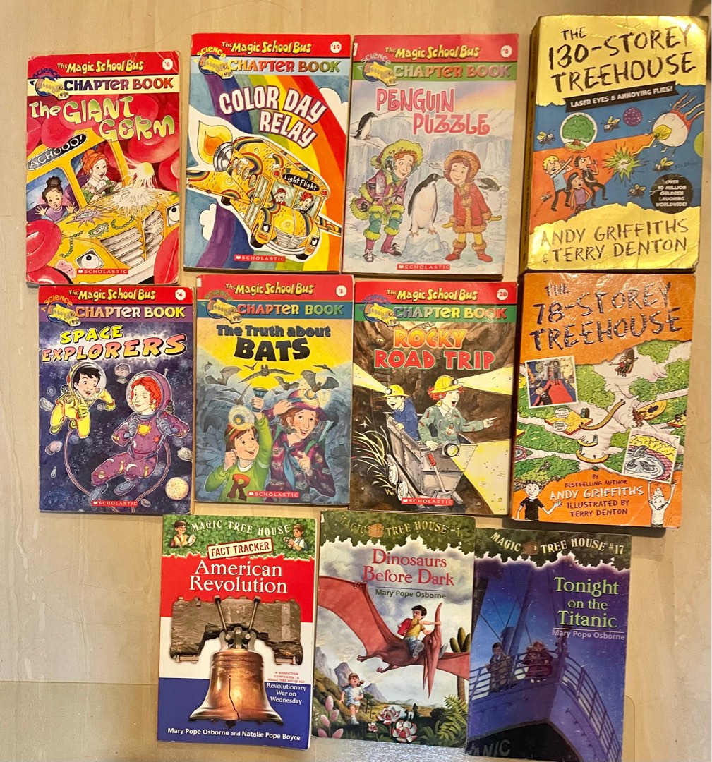 Magic School Bus & Treehouse Books - 11 Bundle, Hobbies & Toys, Books ...
