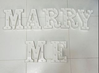 Marry Me Light Up Letters, Hobbies & Toys, Occasions & Party Supplies ...