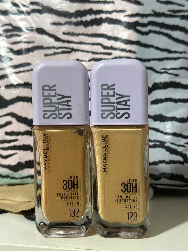 Maybelline Super Stay Lumi Matte shade 123 & 132, Beauty & Personal ...