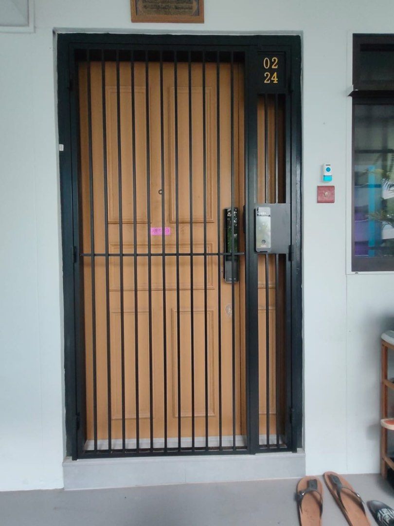 Metal Gate + Door And Gate Digital Lock Bundle, Furniture & Home Living ...