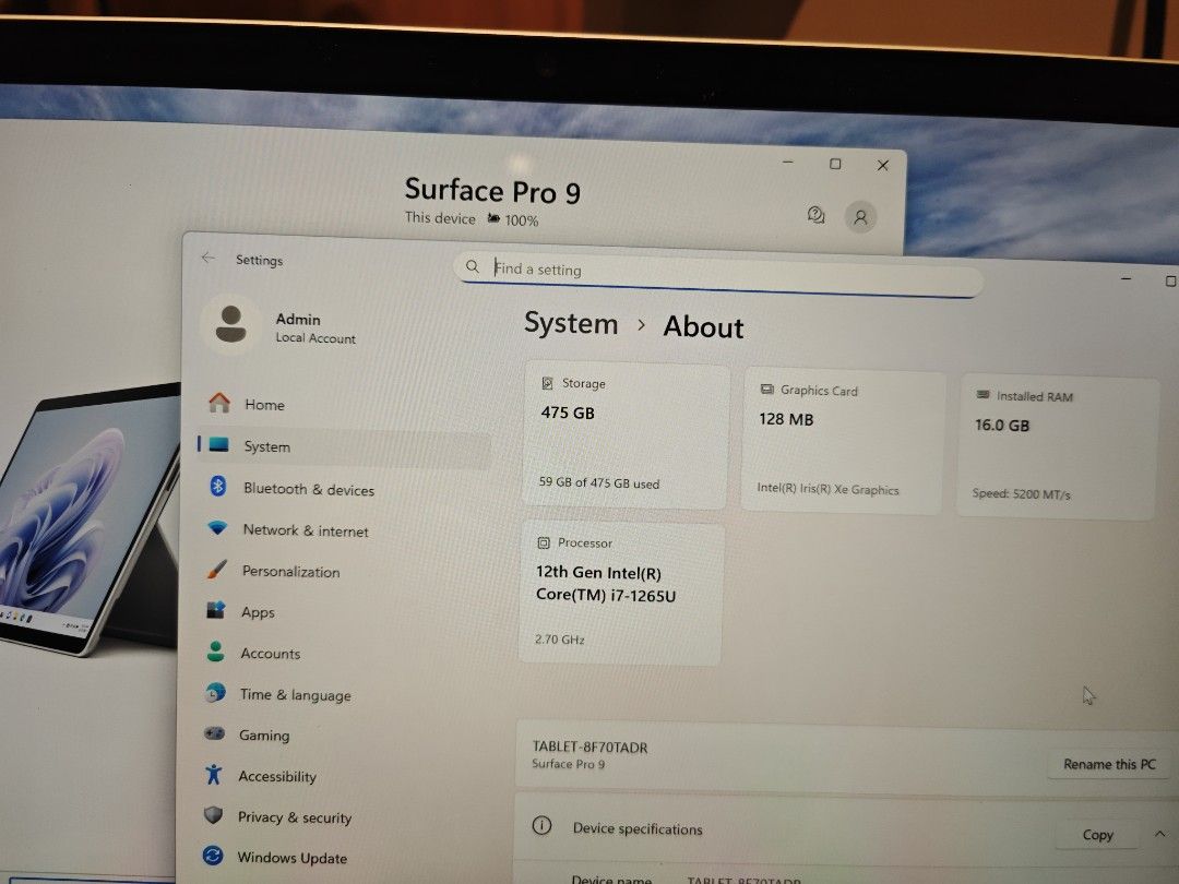 Microsoft Surface Pro 9 - 16GB RAM, 512GB SSD Intel i7, Computers ...