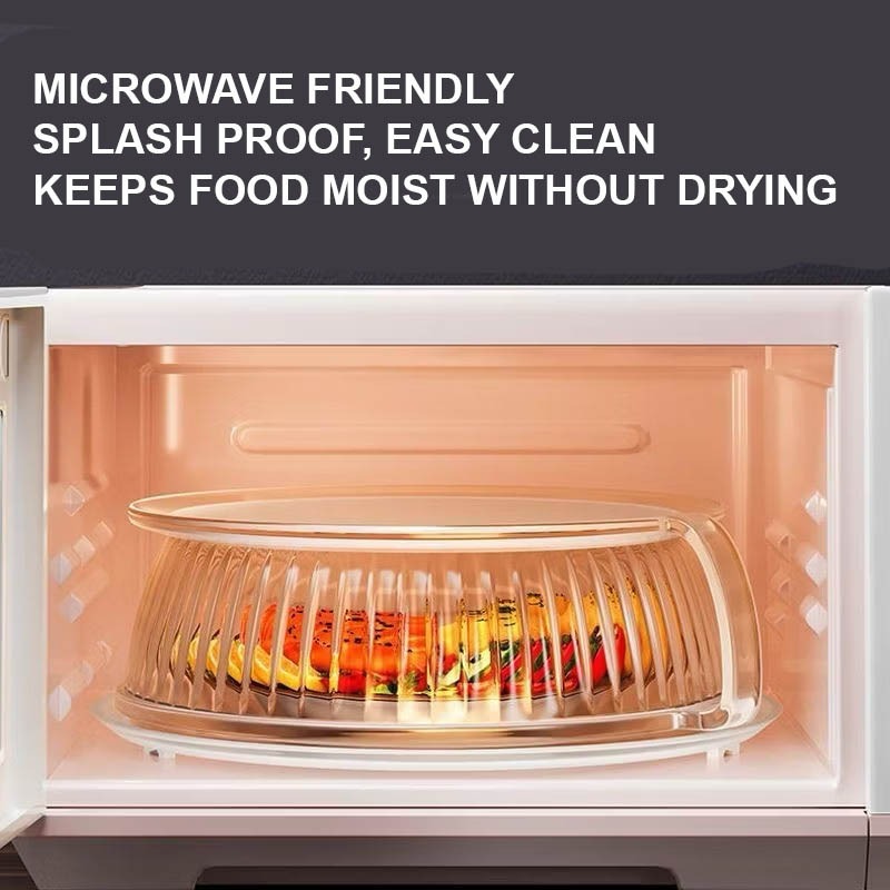 Microwave Oven Steam and Heat Resistant Food Cover Tray Cooking ...