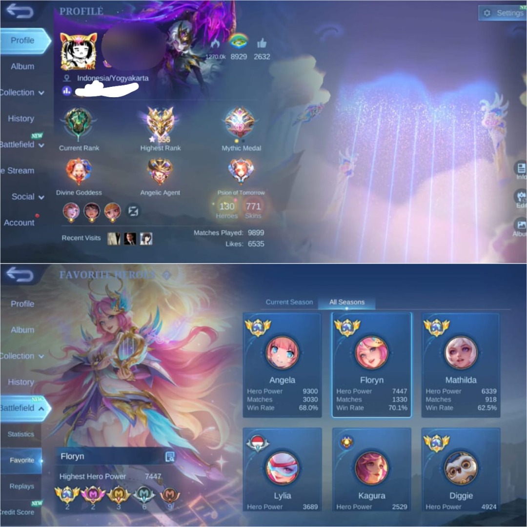 Mobile Legends Account | Cat Ear Border | 771 Skins World Collector ...