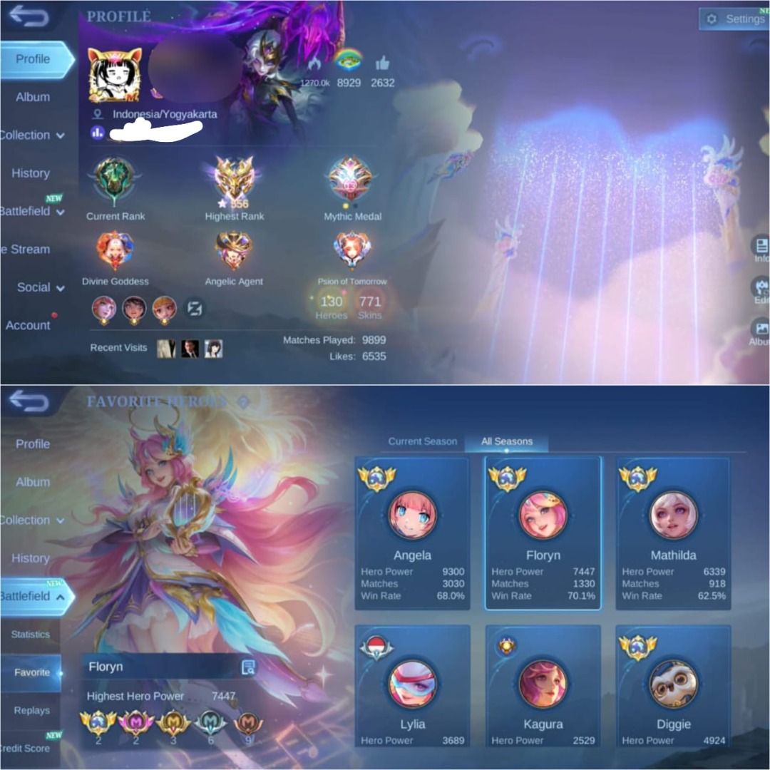 Mobile Legends Account | Cat Ear Border | 771 Skins World Collector ...