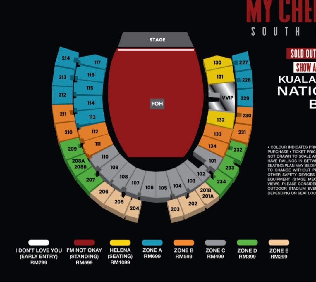 My Chemical Romance Malaysia KL Zone D x2 Concert Tickets MCR TIX Kuala ...