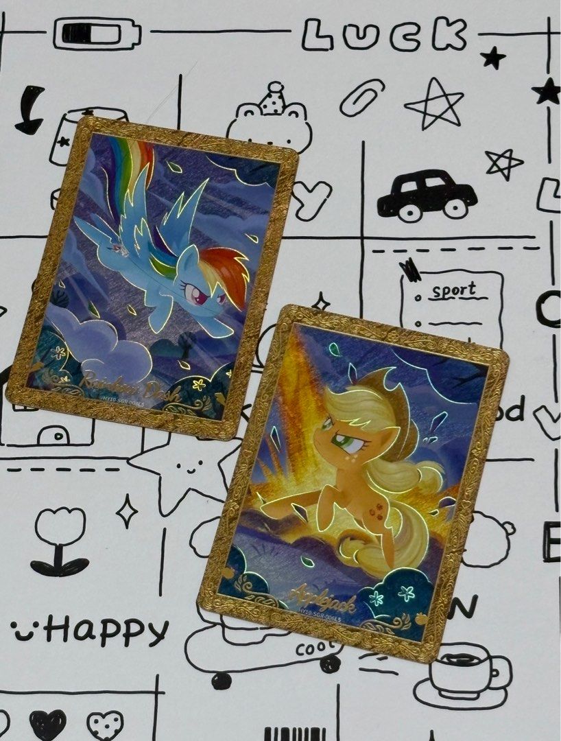 My Little Pony Trading Cards - Rainbow Dash, Applejack, Pinkie Pie ...