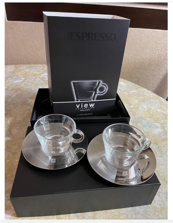 Nespresso View Collector Set - 2 x Espresso Cups & 2 x Stainless Steel ...