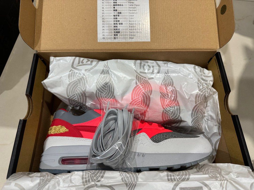 Nike Air Max 1 CLOT Solar Red, Men's Fashion, Footwear, Sneakers on ...