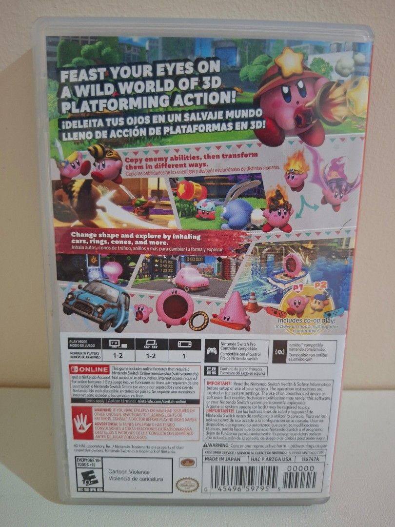 [Nintendo Switch game] Kirby and The Forgotten Land, Video Gaming ...