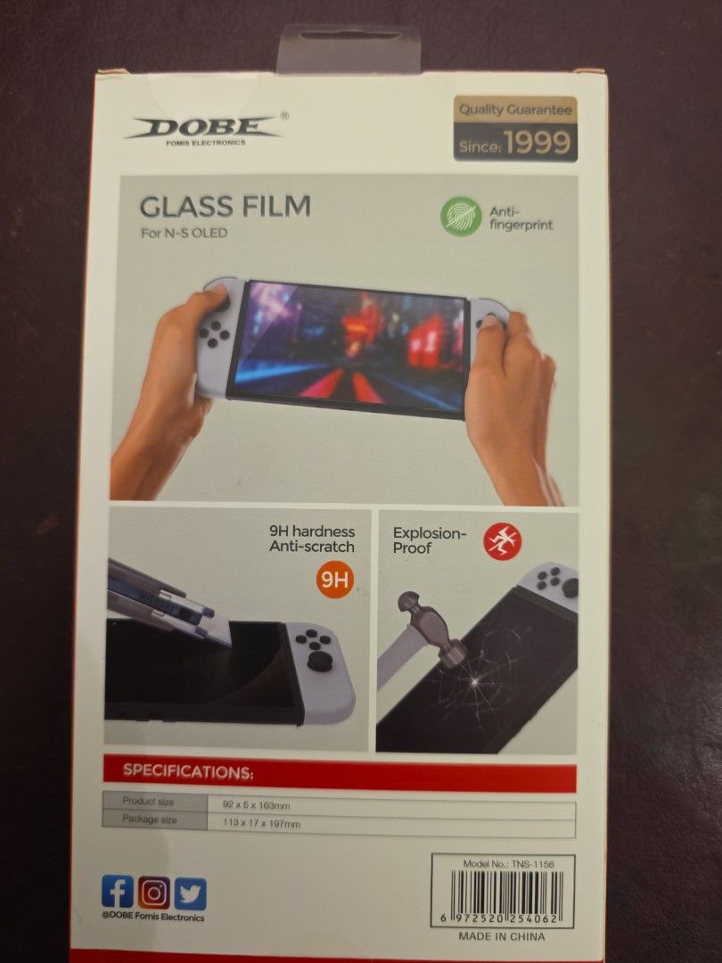 Nintendo Switch OLED Tempered glass, Video Gaming, Gaming Accessories ...