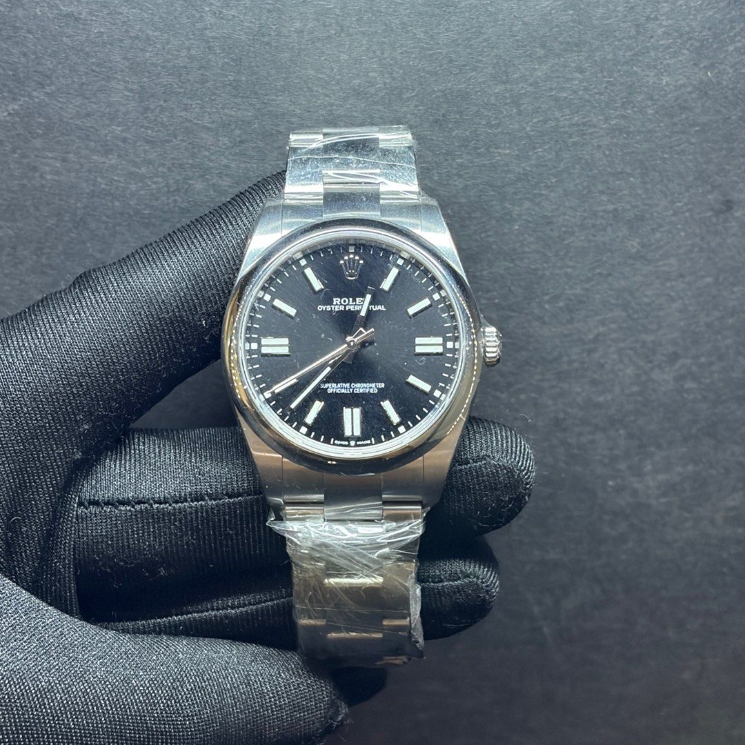 NOS Rolex Oyster Perpetual 41mm Black Dial 124300 (Barcode Sticker ...