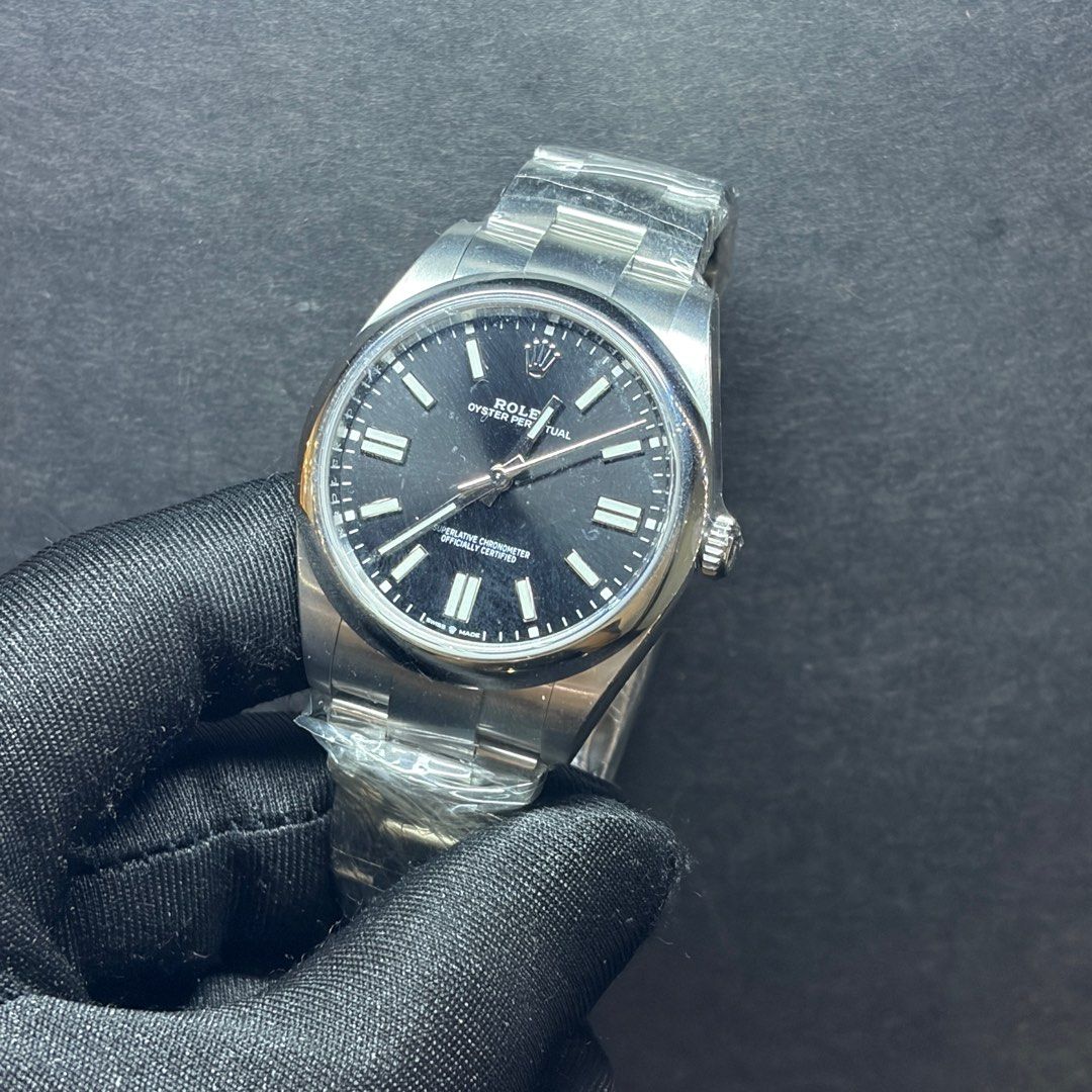 NOS Rolex Oyster Perpetual 41mm Black Dial 124300 (Barcode Sticker ...