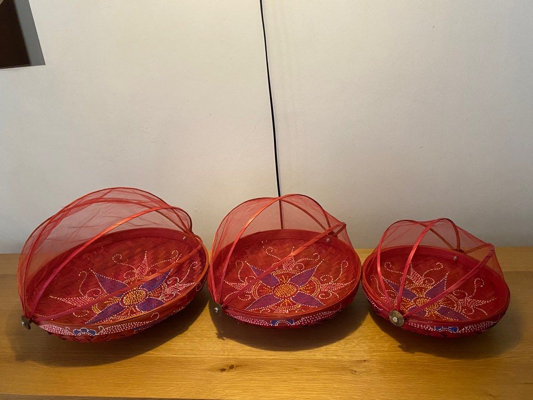 Nyonya Basket Bought From Melaka-Set of 3, Furniture & Home Living ...