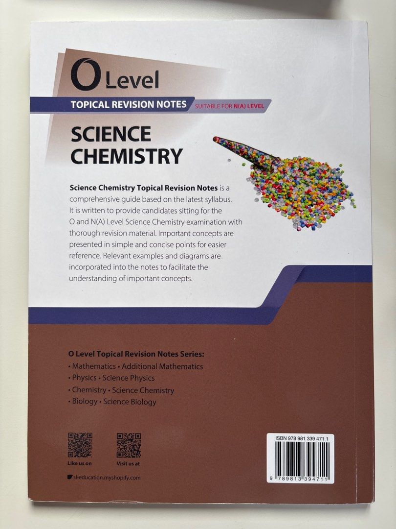 O Level Science Chemistry Topical Revision Notes, Hobbies & Toys, Books ...