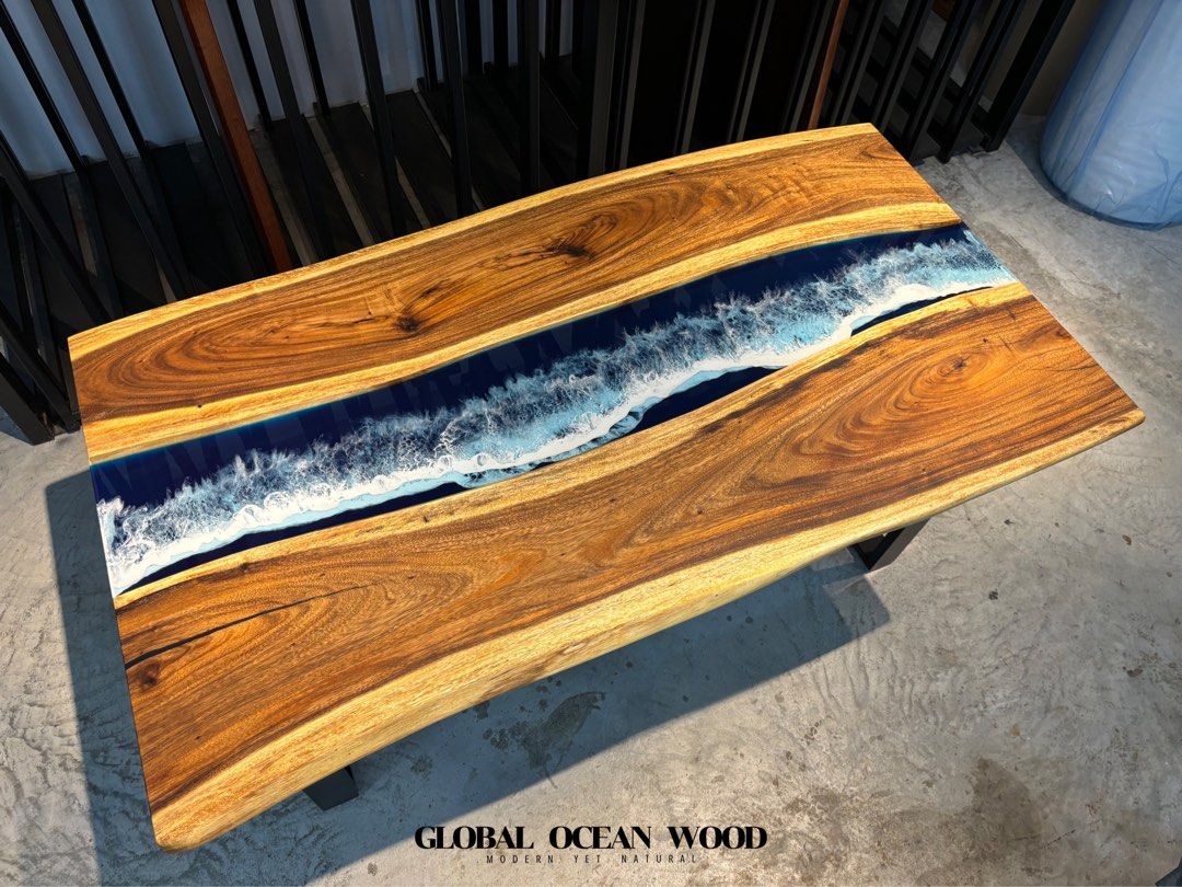 Ocean Design Epoxy Resin Table, Furniture & Home Living, Furniture ...