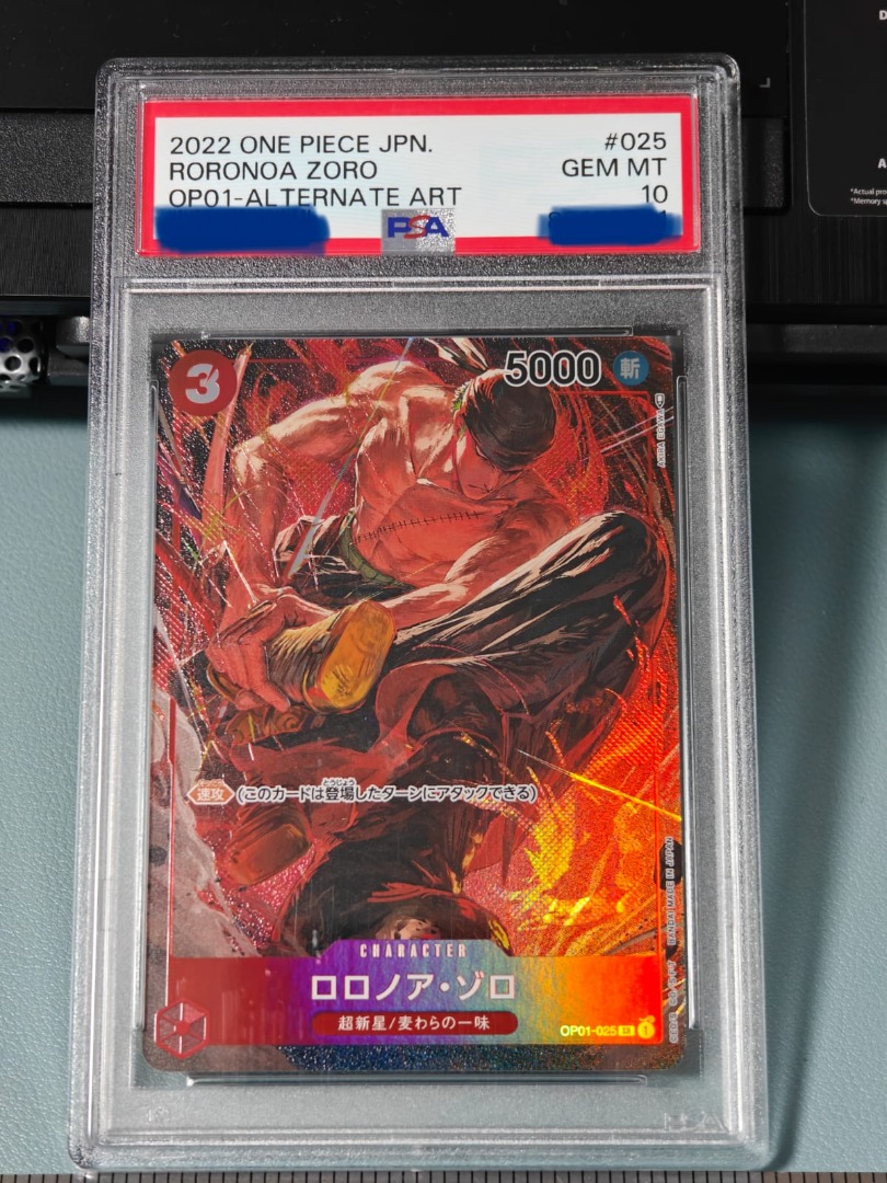 One Piece - Roronoa Zoro OP01-025 Alt Art SR - PSA 10, Hobbies & Toys ...