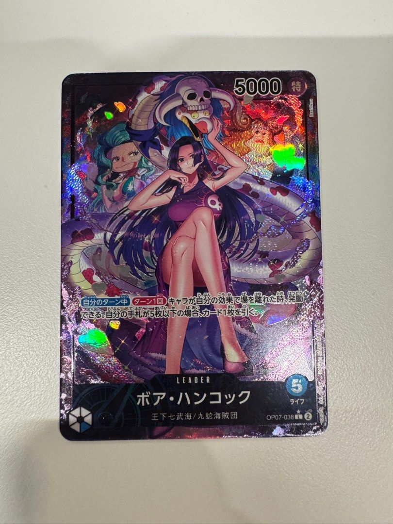 One Piece Card Game - Boa Hancock Leader OP-07, Hobbies & Toys, Toys ...