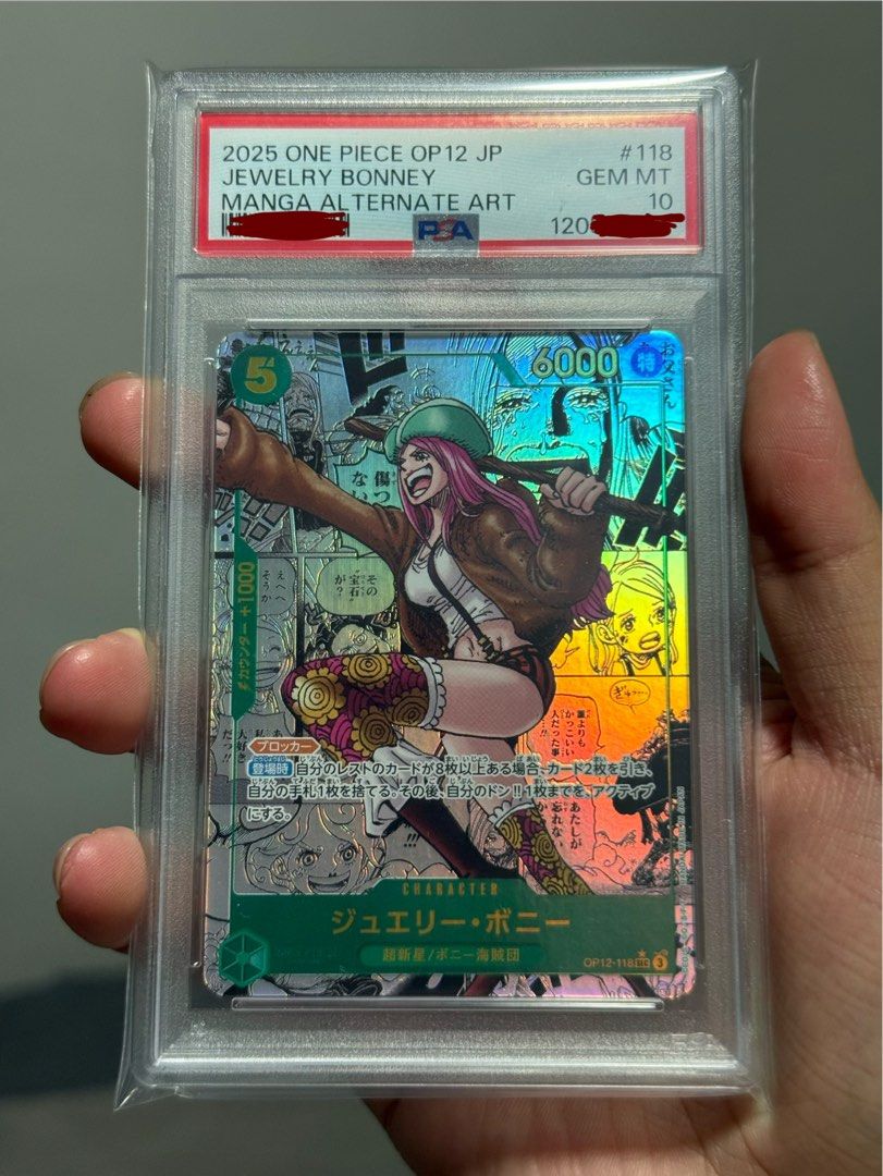One Piece OP12 JP Jewelry Bonney Manga Alternate Art PSA 10, Hobbies ...