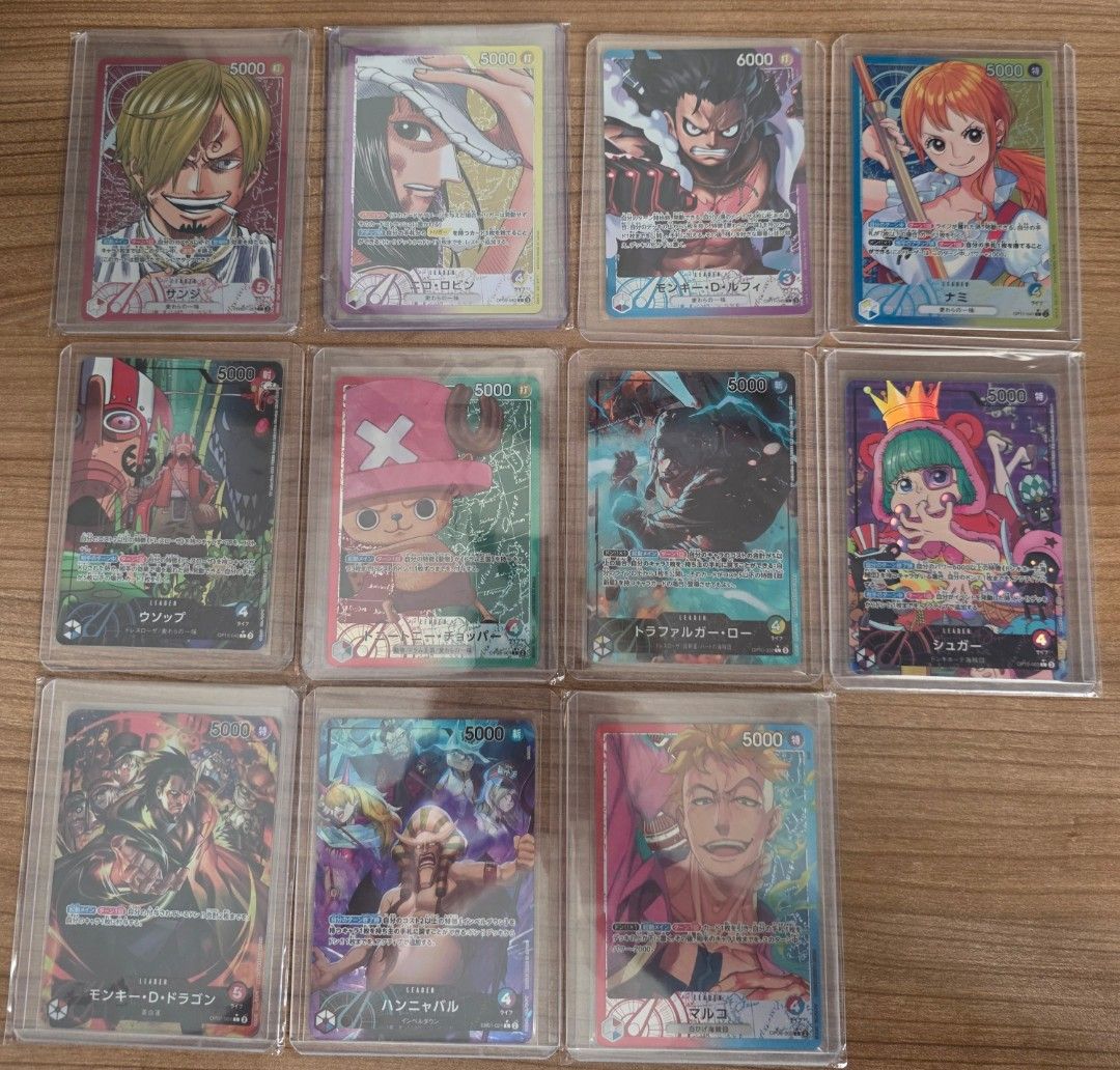 One Piece TCG Card Game - Leader AA (Sanji, Luffy, Robin, Nami, Ussop ...