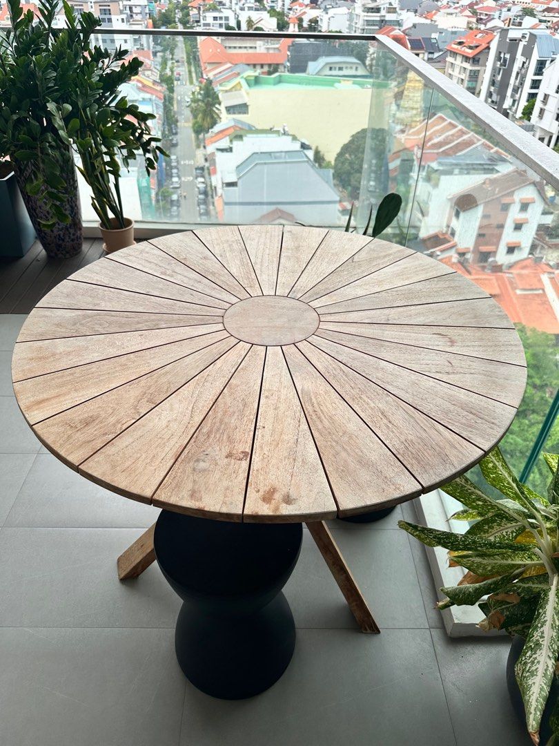 Outdoor Solid Wood Table, Furniture & Home Living, Furniture, Tables ...
