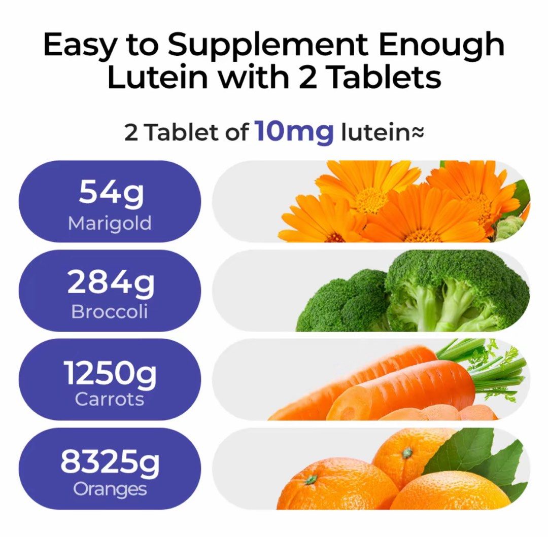 Oxyenergy Blueberry Lutein Ester Tablets, Health & Nutrition, Health ...