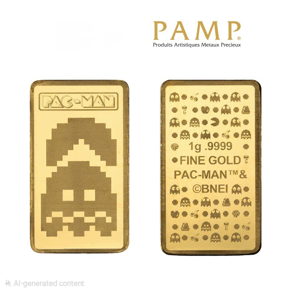 PAMP x PAC-MAN 45th Anniversary 1g Gold Bar, Hobbies & Toys ...