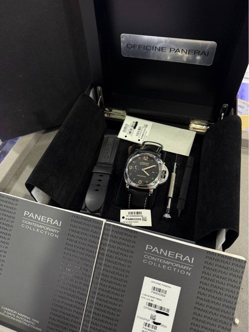 PANERAI LUMINOR MARINA SWISS MADE AUTOMATIC P.9000 PAM359 SANDWICH DIAL ...