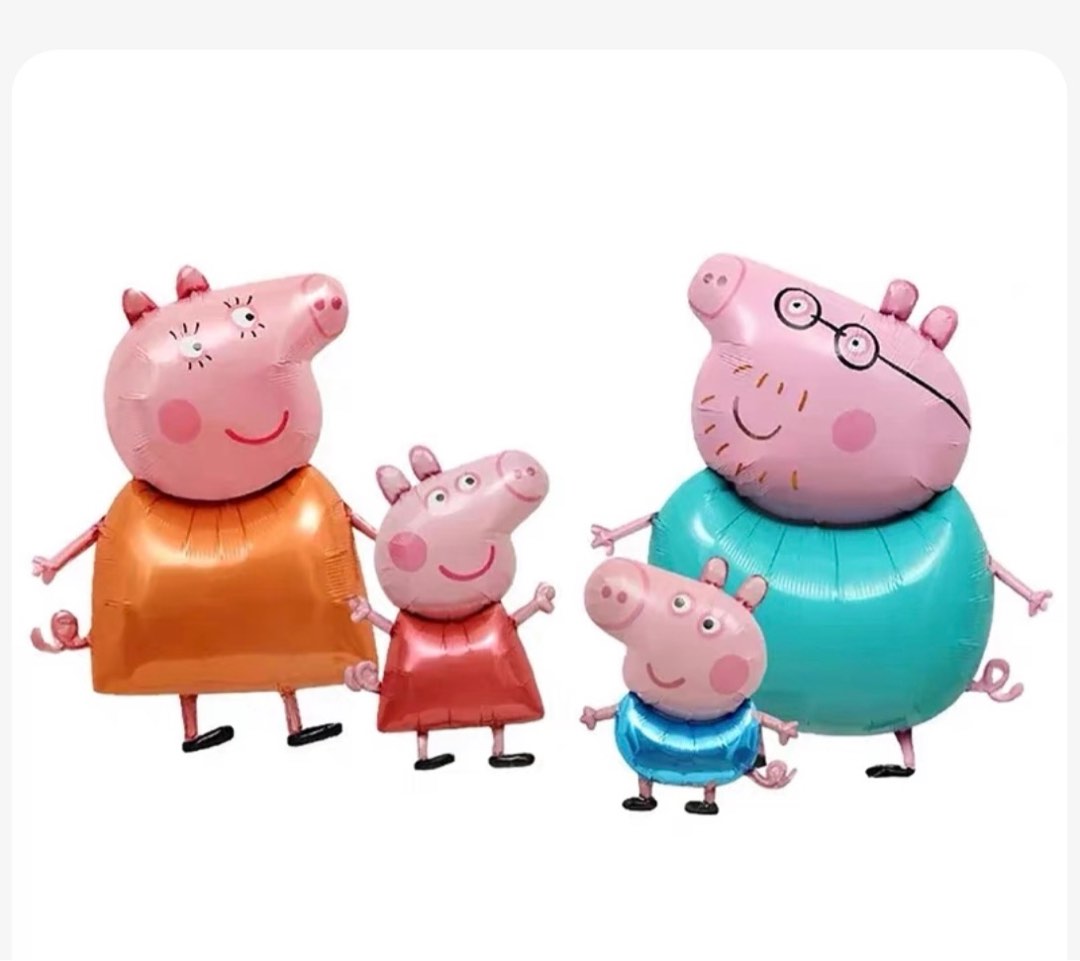 Peppa Pig Family Balloon Set with Pump, Hobbies & Toys, Occasions ...