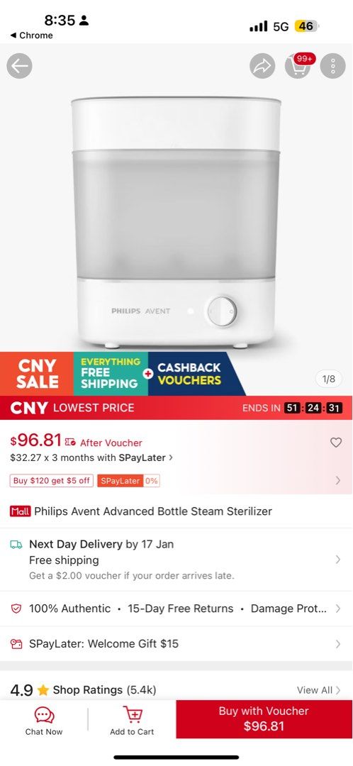 Philips Avent Advanced Bottle Steam Sterilizer, Babies & Kids, Nursing ...