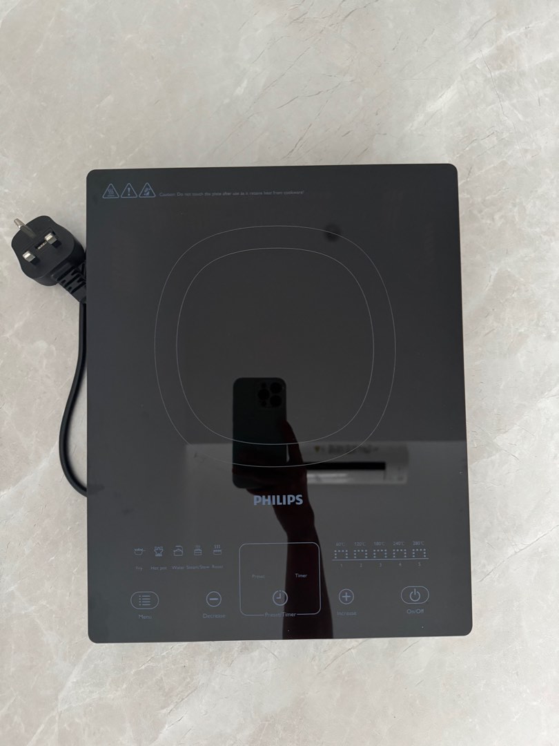 Philips Induction Cooker + Free Dual-flavor Hot Pot, Furniture & Home ...