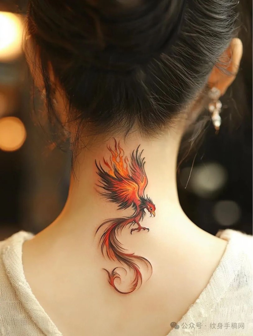 Phoenix Neck Tattoo - Custom Design, Hobbies & Toys, Art & Prints on ...