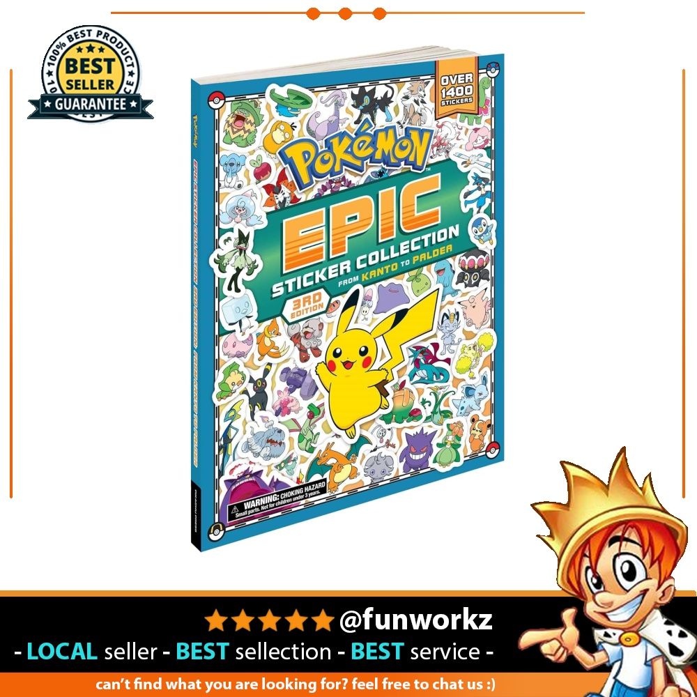 Pokémon Epic Sticker Collection 3rd Edition: From Kanto to Paldea: Over ...