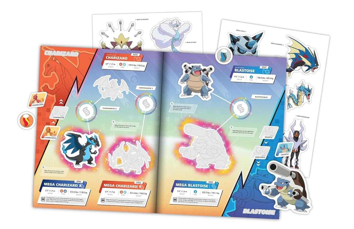 Pokémon the Official Mega Evolutions Sticker Book, Hobbies & Toys, Toys ...