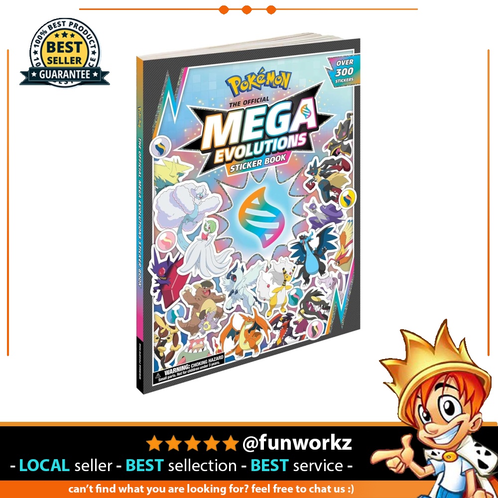 Pokémon the Official Mega Evolutions Sticker Book, Hobbies & Toys, Toys ...