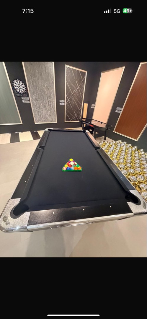 Professional Pool Table - Black 8ft, Hobbies & Toys, Toys & Games on ...