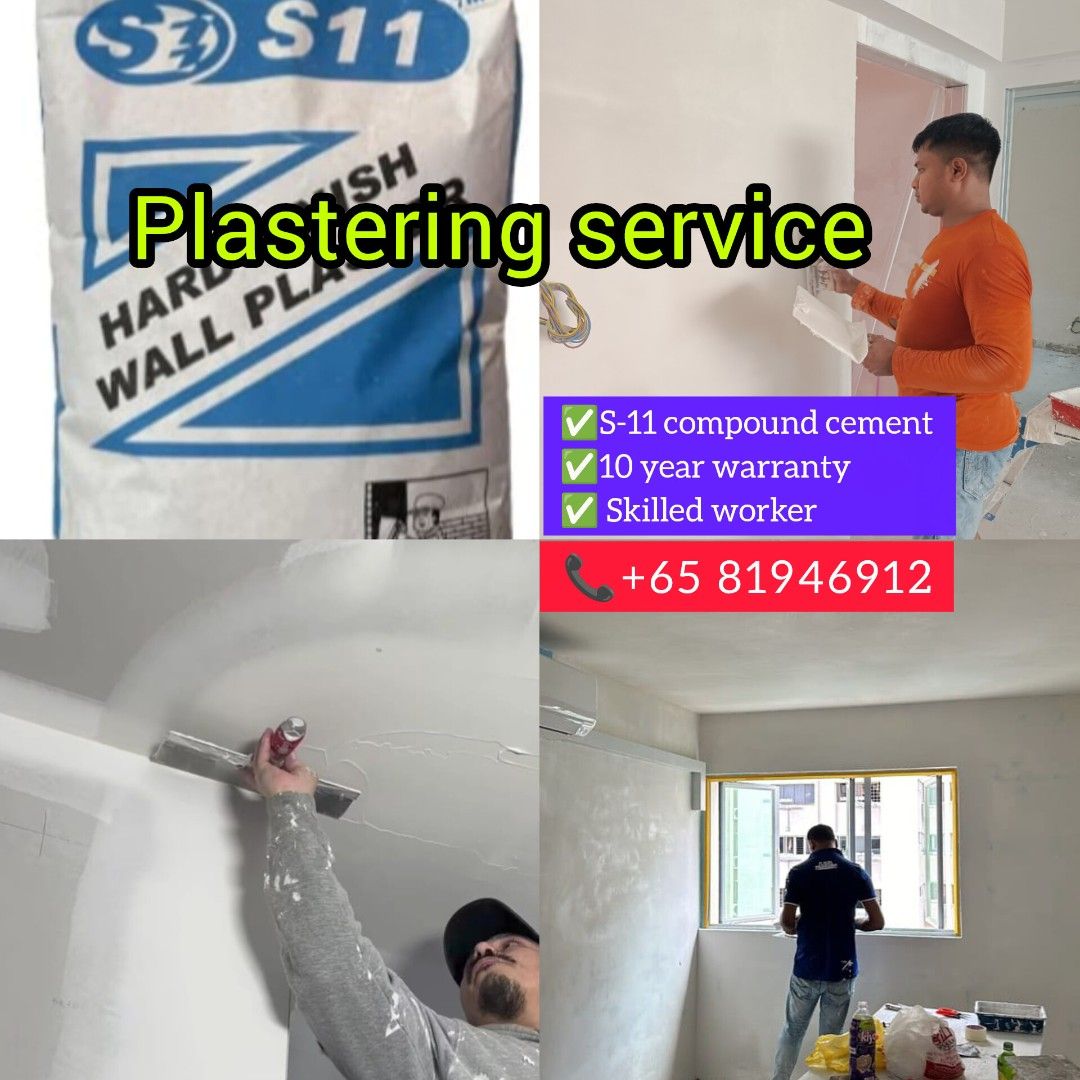 Proffesional Plastering Service/4 room flat HDB Plastering/HDB-BTO ...