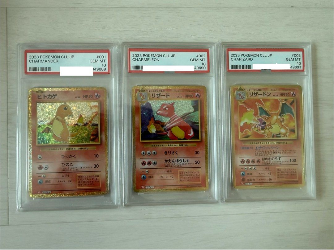 PSA 10 2023 Charmander, Charmeleon, Charizard CLL JP - Sequential ...