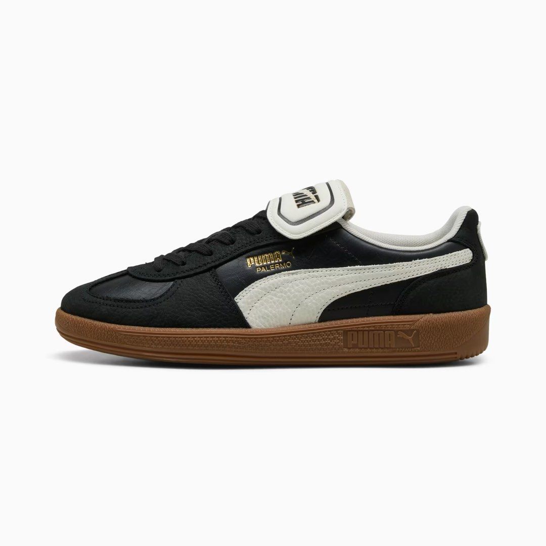 Puma Palermo Premium Sneakers - Black/White, Women's Fashion, Footwear ...