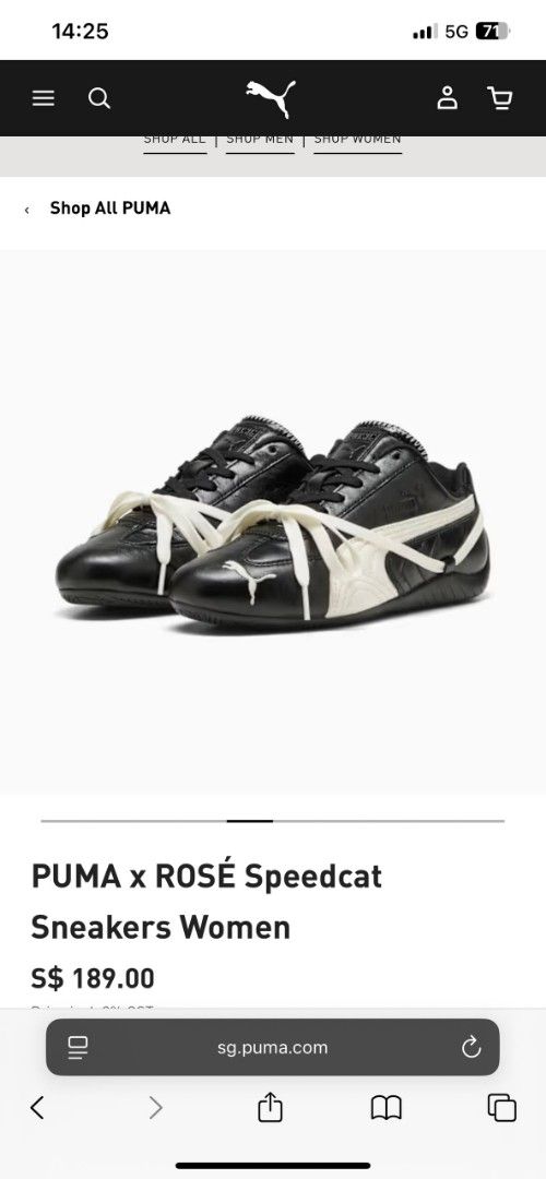 PUMA x ROSÉ Speedcat Sneakers Women, Women's Fashion, Footwear ...